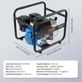 VEVOR Gasoline Powered Trash Pump, 2 in/50 mm, 6.5HP 132 GPM 4-Stroke ...