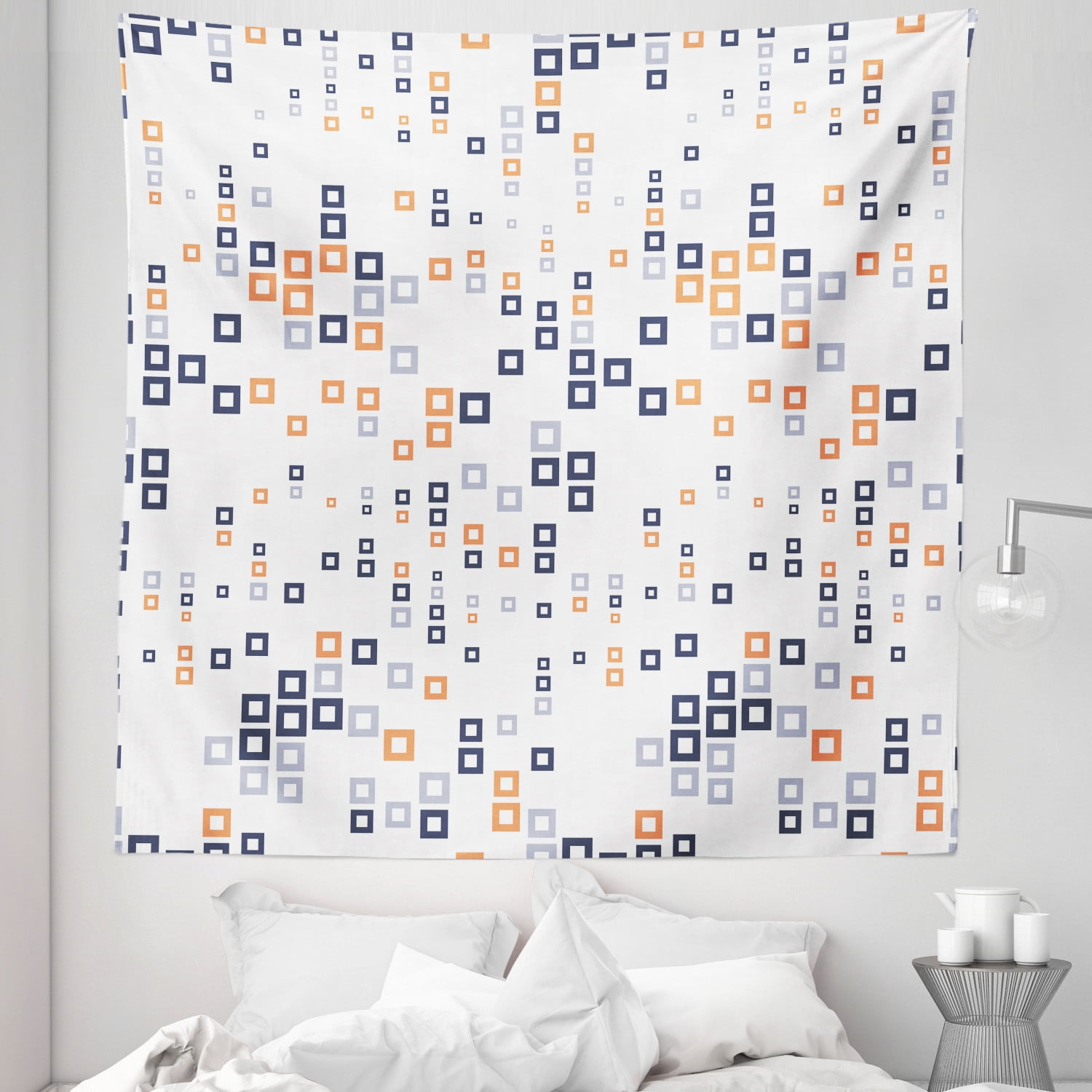 Geometric Tapestry, Digital Hightech Style Fractal Square in Various ...