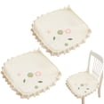 Ciozy New Lace Ruffle Cotton Chair Cushions, Thin Floral Decorative ...