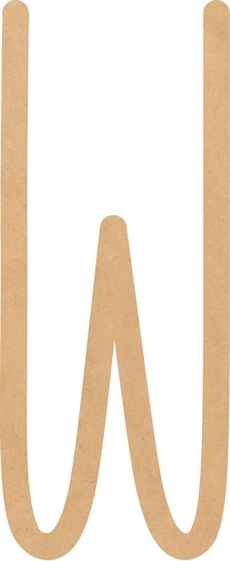 Unpainted Wooden 8'' Cream Peach Letter W, Paintable Alphabet A-Z ...