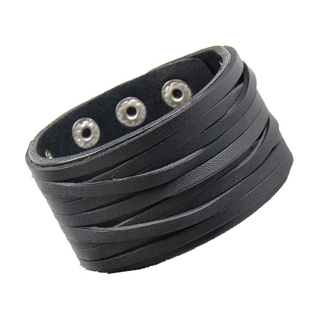 Click here for Lionlar Vintage Two Layers Wide Leather Cuff Brace... prices