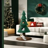 Uforic 60in Christmas Cat Tree, 2-Tier Festive Tall Cat Tower Furniture ...