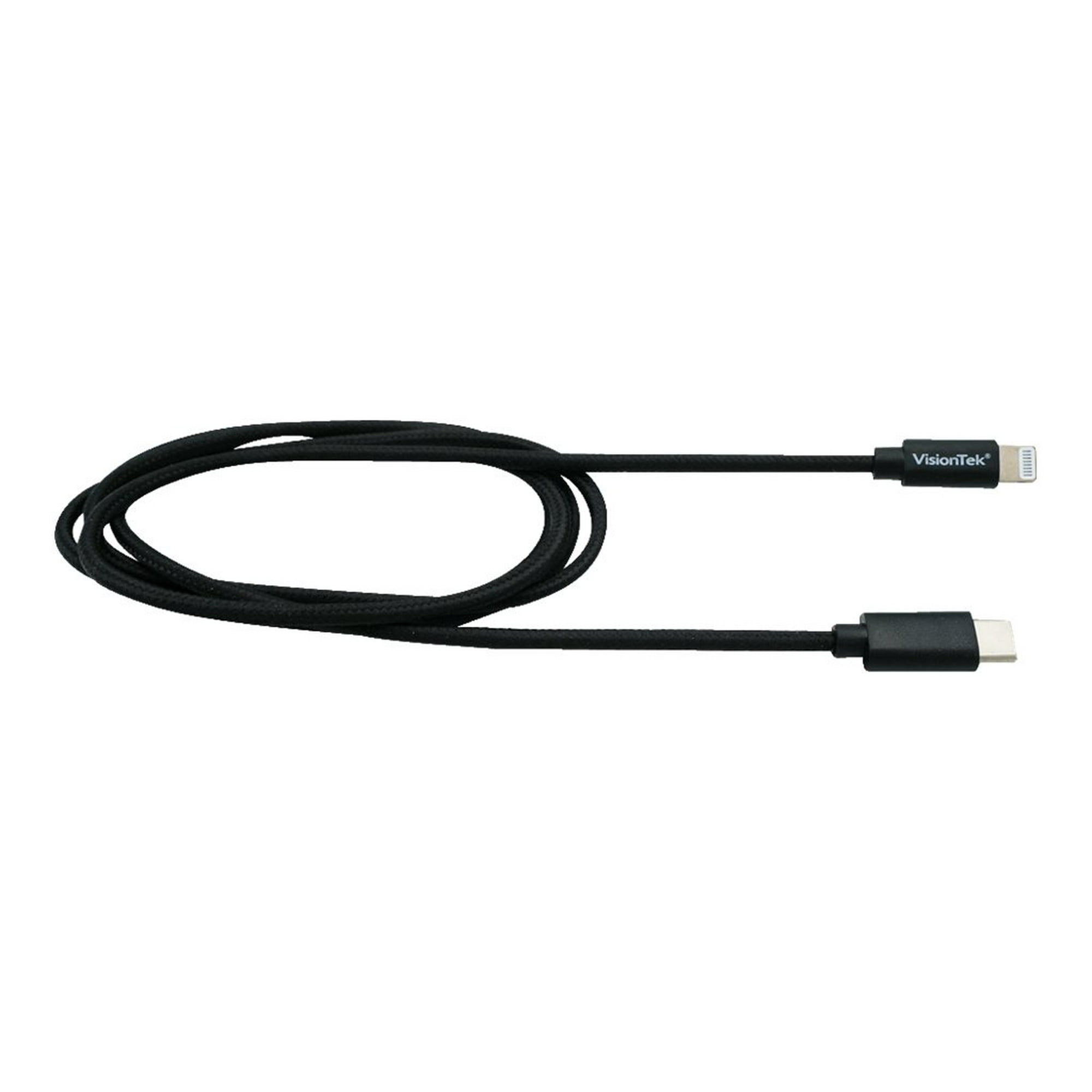 Click here for Visiontek 1m (3.3 Ft.) Usb-C/Lightning Cable - Bla... prices