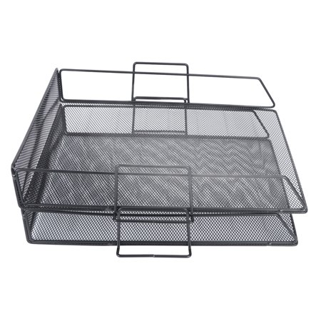 2 Tier File Trays, Stable Structure 2 Tier Desk Organizer Independent ...