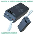 Dual USB Power Bank Case with 18650 Battery Compatibility, Removable ...