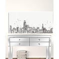 48" Monochrome City Skyline Sketch Canvas Wall Art - Walmart.com