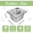 9 Set Stainless Steel Hotel Pans with Lids, 1/6 Size 4 In Deep Steam ...