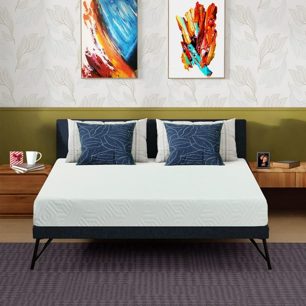 ViscoLogic Gemini 5 Inch Queen Mattress With Cooling Gel Medium Firm ...
