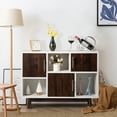 Costway Wood Display Storage Cabinet Console Table TV Stand ...