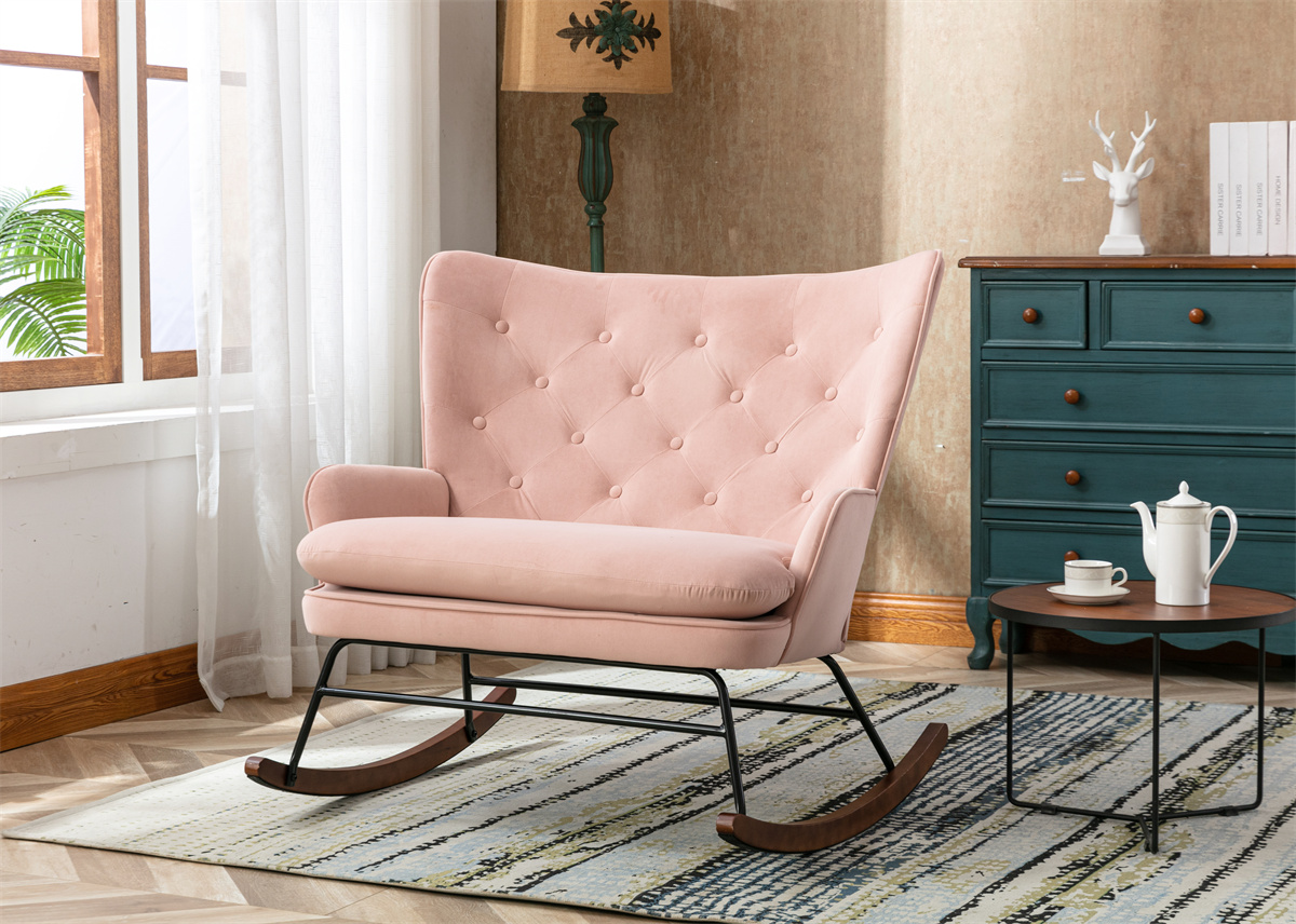 ARCTICSCORPION High Backrest Rocking Sofa, Nursery Sofa, Comfortable ...