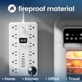 1pc Surge Protector Power Strip with 24/16 AC Outlets, 4 USB-A, 2 USB-C ...