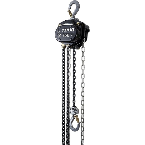 TOHO HSZ-622A Chain Block Hoist (0.5 Ton, 20 Ft. Chain) - Walmart.com