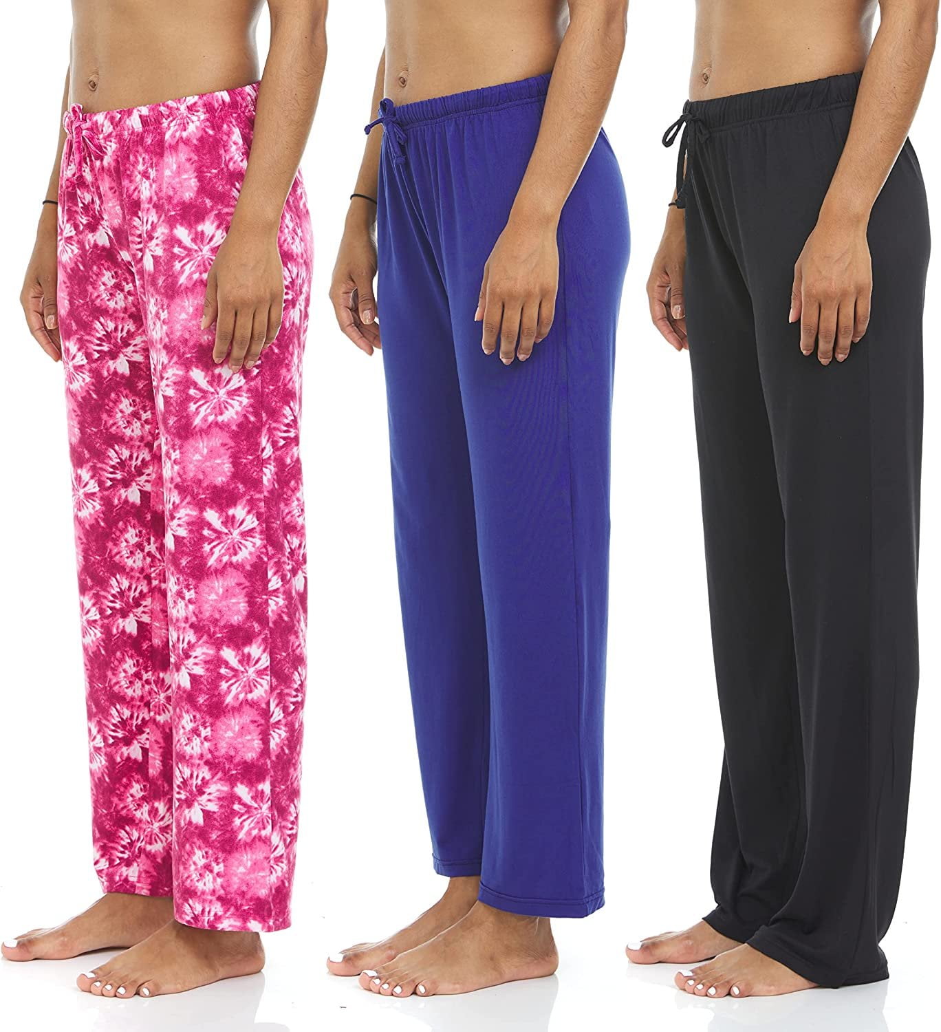 Lounge Pants for Women 3 Pack Sleep Casual Sleep Bottom Pajama Pants ...