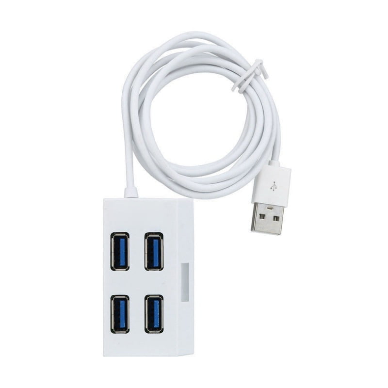 USB 2.0 Hub High Speed 4 Ports Multiple Plug-and-play Adapter PC ...