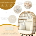 RADIATA Outdoor Patio Lounge Chair Boho Stationary Wicker Yellow Egg ...