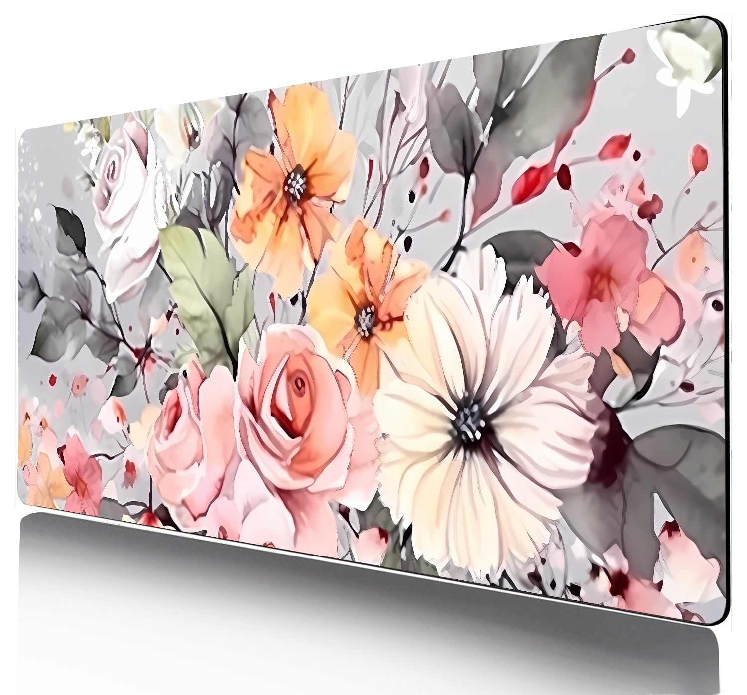 Logecih Mouse Pad Flower, Cute Floral Mouse Pads for Women, Extended ...