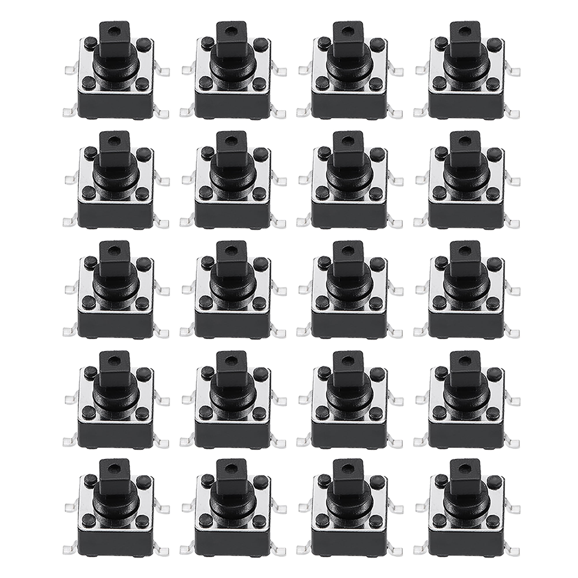 6x6x7.3mm PCB SMD SMT 4 Pins Push Button SPST Tactile Tact Switch 20PCS ...
