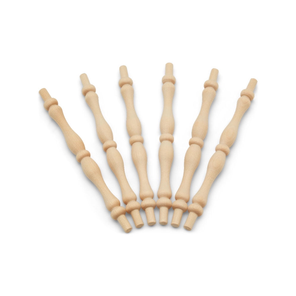 Wooden Baluster Spindles 5-3/4", Pack of 250 Wood Spindles for Crafts ...