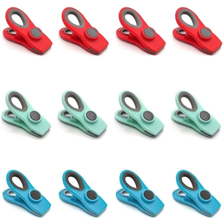 12 Pack Potato Chip Bag Clips, Magnetic Food Clips, Kitchen Clips for ...