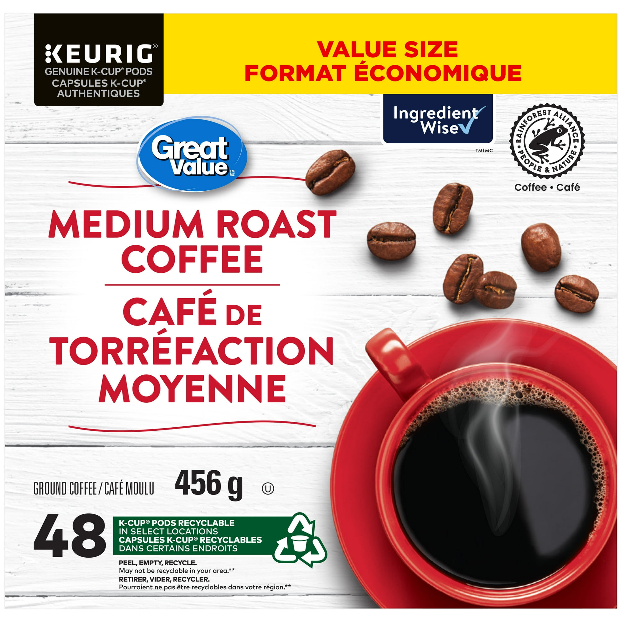 Click here for Great Value Medium Roast Coffee 48ct prices