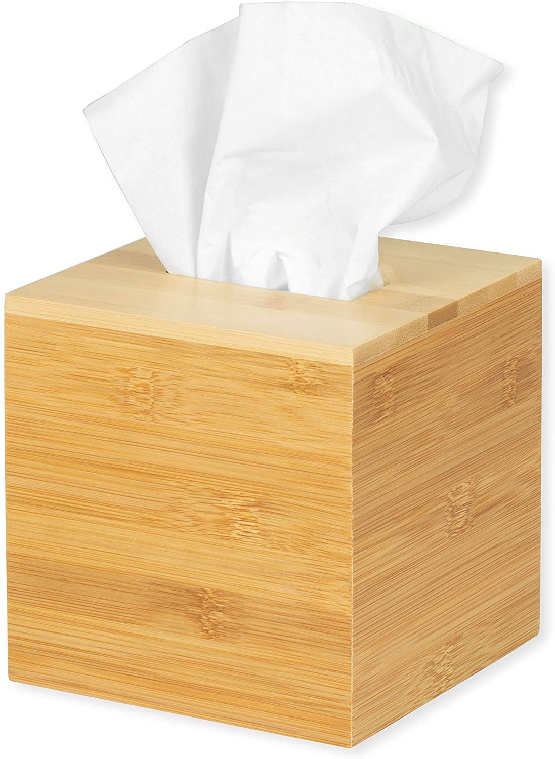 Ilyapa Bamboo Tissue Box Cover Square - Rustic Farmhouse Tissue Holder ...