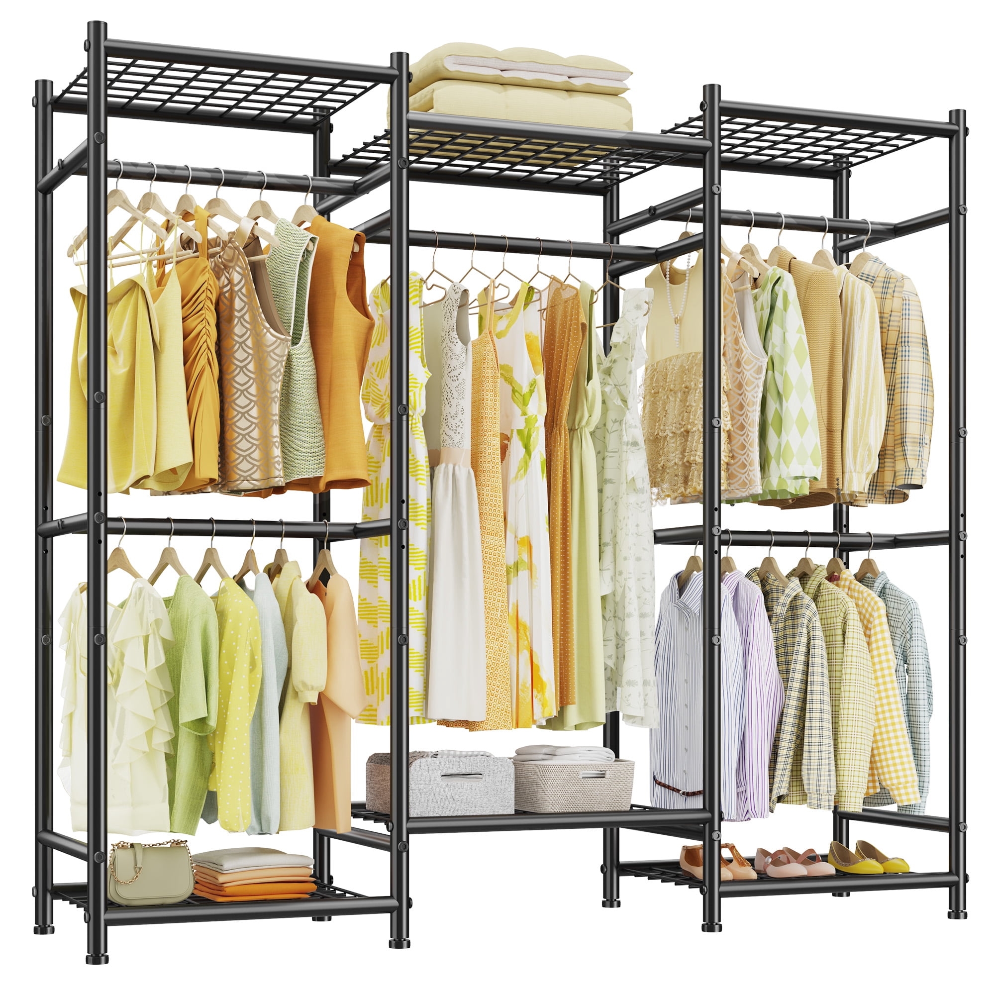 Click here for Exenoray 66.5 Heavy Duty Metal Closet Organizer  6... prices