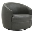 CHITA Upholstered Swivel Accent Armchairs, Round Barrel Chair for ...