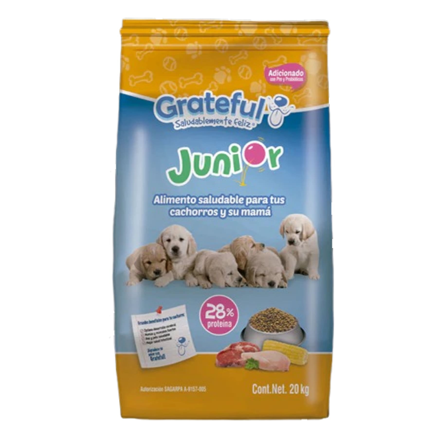 Alimento Para Perro Cachorro Grateful Junior 20 Kg | Walmart en línea