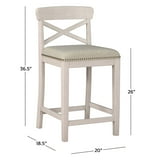 Hillsdale Furniture Bayview Padded Seat Wood Counter Height Stool, Set ...
