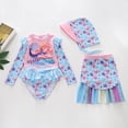 4-5 T Teen Bathing Suits Girls Long Sleeve Sun Swimwear Set Scale Print ...