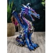 Ebros Draco Gothic Dragon Sculpture with Wings & Blue Orb, 8" Tall Home ...
