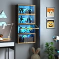 Wall Cabinet,Arched Glass door Display Wall Mounted Cabinet, Floating ...