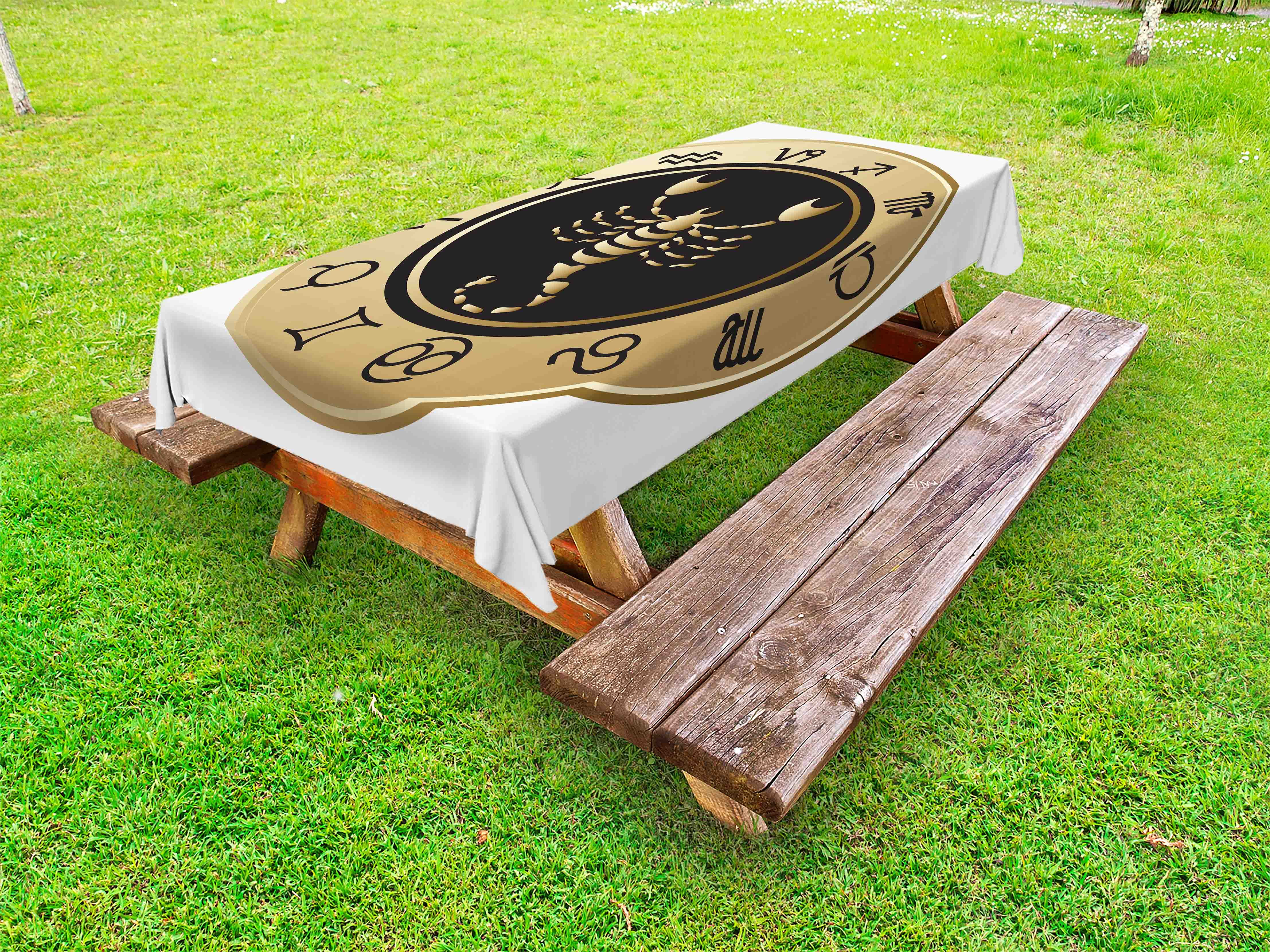 Zodiac Scorpio Outdoor Tablecloth, Twelve Signs in a Circle with ...
