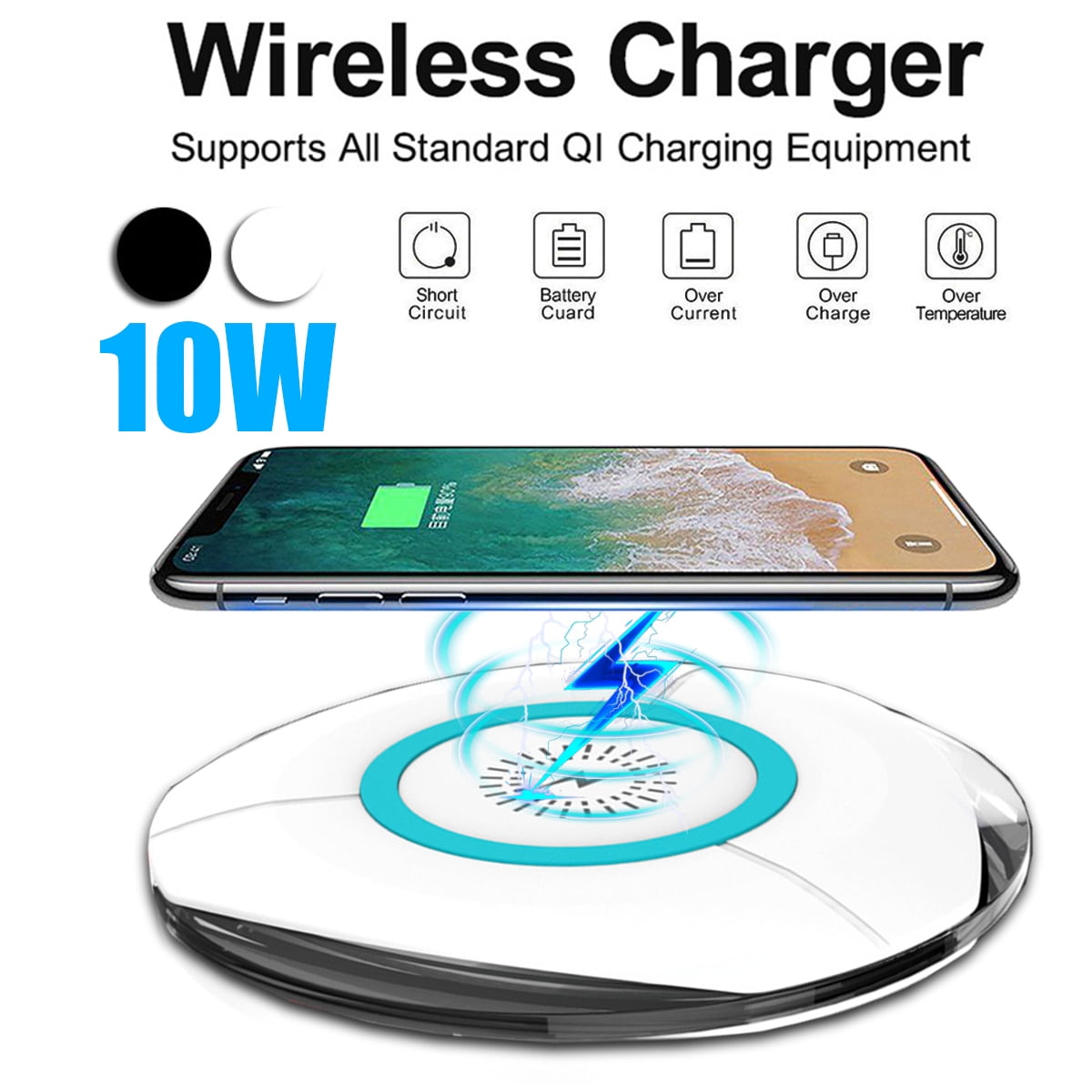 2000mA 15W Fast Charging Phone Charger Ultrathin Qi Wireless Charger ...