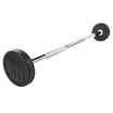 Titan Fitness 60 LB Rubber Straight Fixed Barbell, Pre-Loaded Weight ...