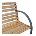 Patio Bench 44.1", Solid Fir Wood Outdoor Seating, Garden Furniture ...
