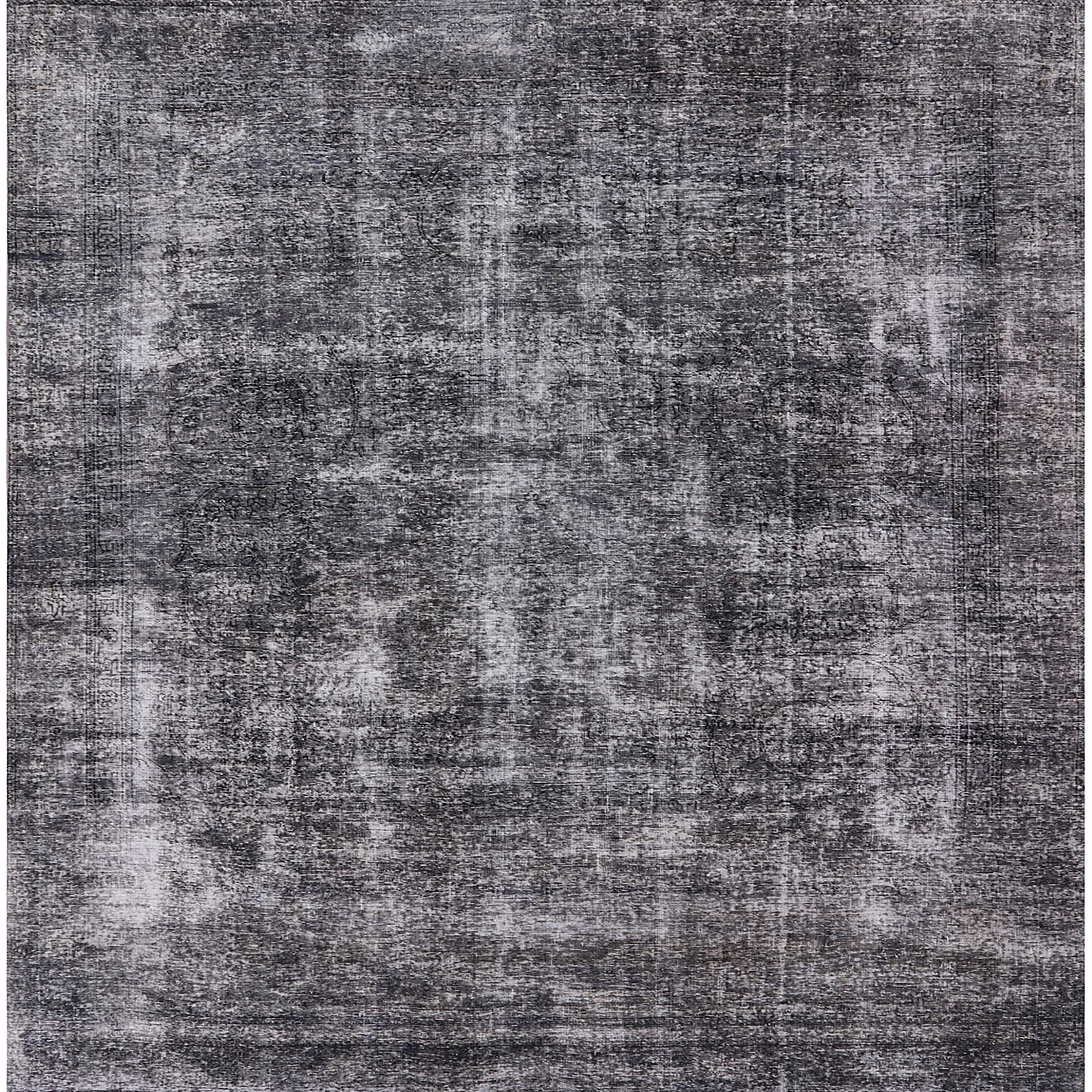 Ahgly Company Indoor Square Mid-Century Modern Gray Oriental Area Rugs ...