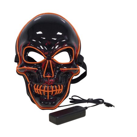 homeholiday Face Shield Halloween Scary Full Face Guard LED Luminous ...
