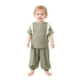 Baby Clothes for Girls Soft Cotton Gauze Short Sleeve 2 Piece ...