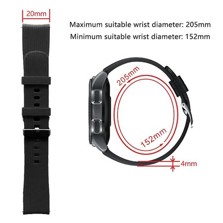 Samsung Smartwatch Strap Stripe Relief Silicone Watch Belt Replacement ...