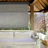 Keystone Fabrics Premium Outdoor Roller Patio Sun Shade 7ft Wide (Dark ...