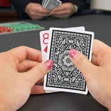 LotFancy Plastic Coated Playing Cards, Jumbo Index, 12 Decks (6 Black 6 ...
