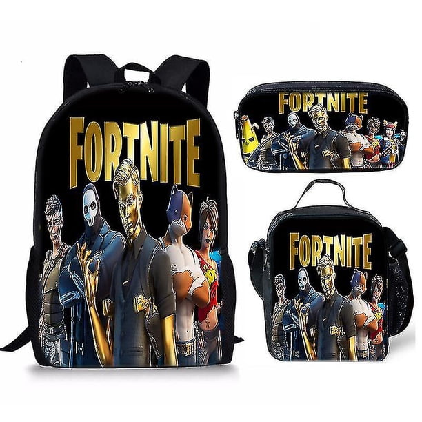 Slinx Fortnite Student School Bag Fortnite Three-piece Package Pen Bag ...