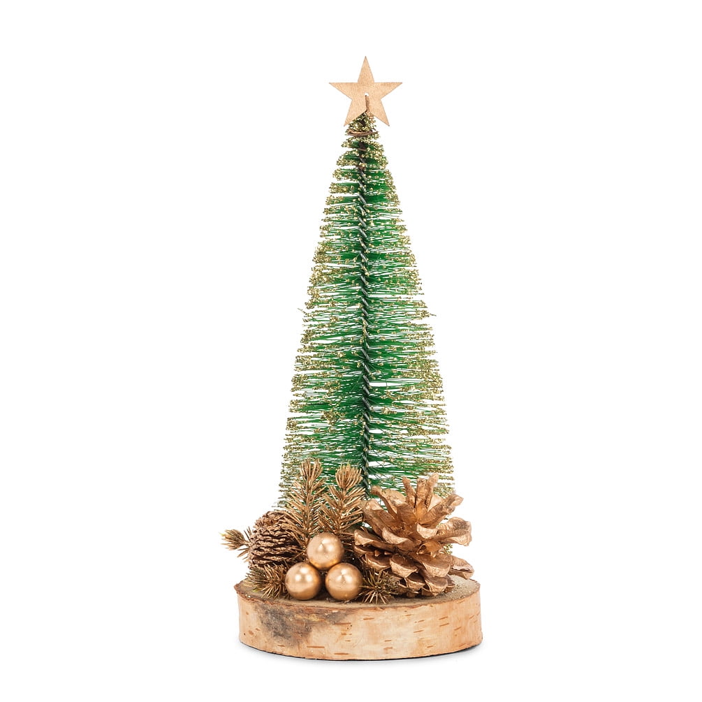 Set of 4 Brush Tree with Pinecones - Walmart.com