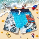 Transformers Boy's Drawstring Swim Trunks - Optimus Prime Print Bathing ...
