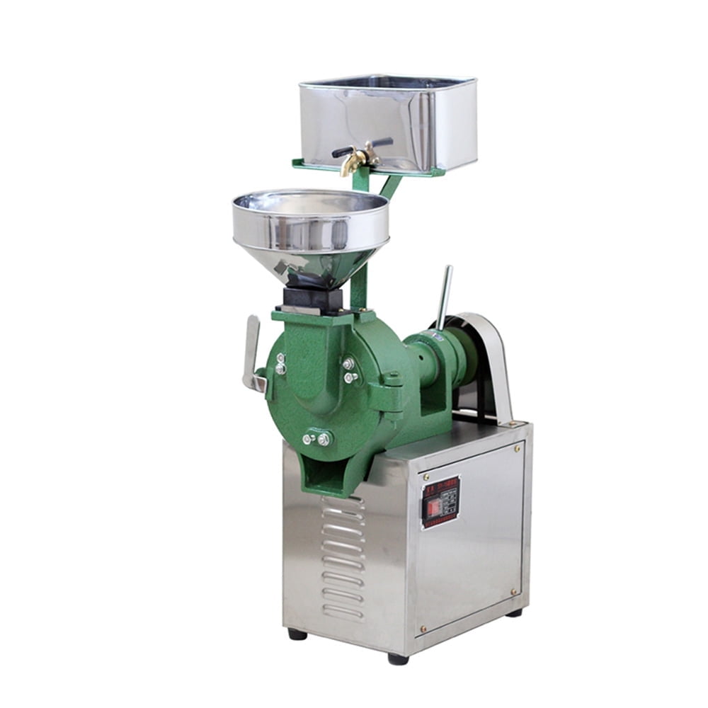 Eqcotwea Electric Rice Soybean Grinding Machine Commercial Corn Grinder Grain Mill Machine Dry Wet Dual 110v