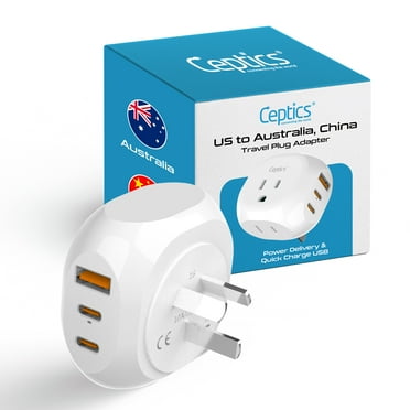 India Maldives Power Plug Adapter Travel QC 3.0 & PD by Ceptics, Safe ...