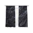 Black Marble Texture Chiffon Sheer Curtains 72 Inches Long Vintage ...