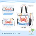 Beach Tote Bag with Waterproof Wet Pocket & Detachable Pouch for Pool ...