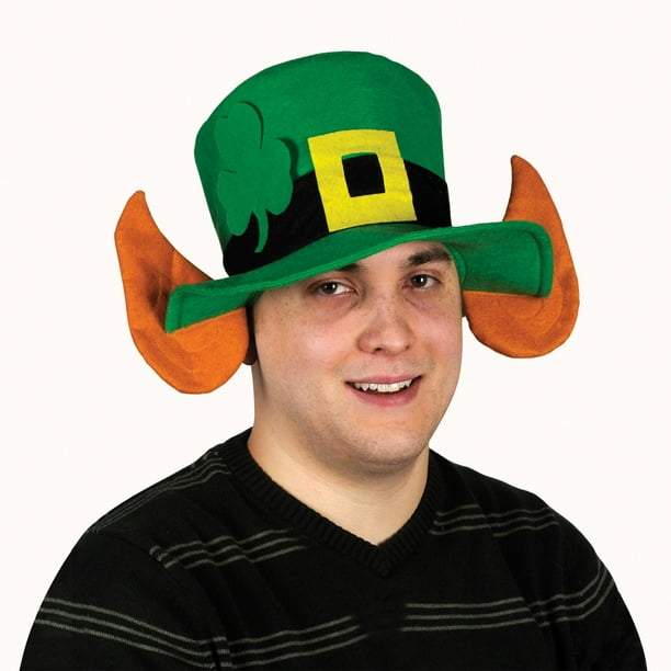 Felt Leprechaun Hat with Ears Adult Halloween Accessory - Walmart.com